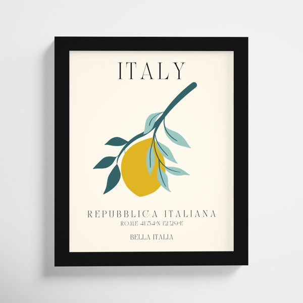 Birch Lane™ Italy Travel Poster Bella Italia by Mirando - Picture Frame Graphic Art & Reviews ...